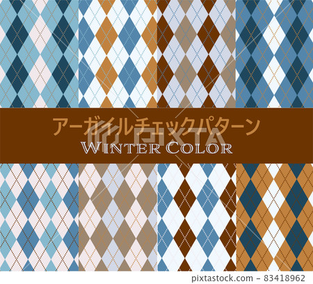 Argyle check pattern winter color - Stock Illustration [83418962] - PIXTA