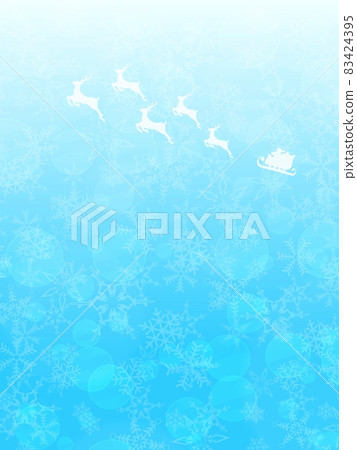 Light blue background illustration of Santa... - Stock Illustration ...