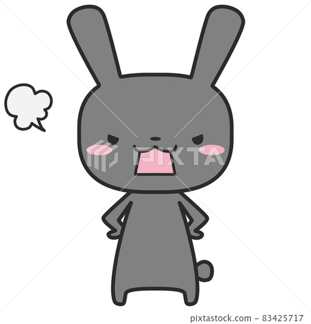 Angry rabbit - Stock Illustration [83425717] - PIXTA
