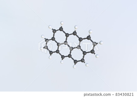 Anthanthrene molecule, isolated molecular... - Stock Illustration ...