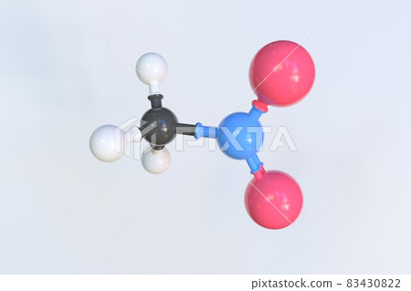 Nitromethane molecule, isolated molecular... - Stock Illustration ...