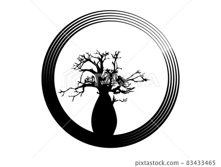 Boab or Baobab Tree Vector isolated, tree... - Stock Illustration ...