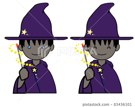 Front-facing young wizard (male 2) - Stock Illustration [83436101] - PIXTA