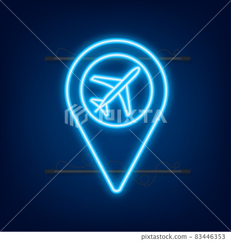 Airport pin for concept design. Pin point icon.... - Stock Illustration ...
