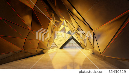 Contemporary triangle shape design building... - Stock Illustration ...
