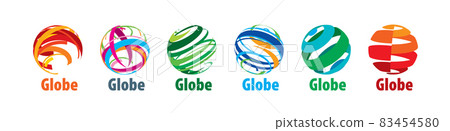 A set of abstract vector logos of the global... - Stock Illustration ...