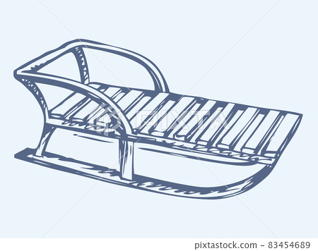 Sledge. Vector drawing - Stock Illustration [83454689] - PIXTA