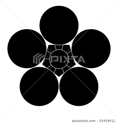 It is the family crest of Toshinaga Maeda. It... - Stock Illustration ...