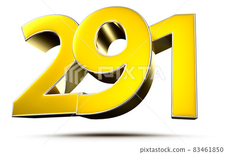 number 291 gold. - Stock Illustration [83461850] - PIXTA
