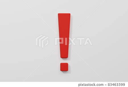 3D material_exclamation mark - Stock Illustration [83463399] - PIXTA