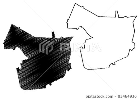 Dobrich City (Republic of Bulgaria) map vector... - Stock Illustration ...