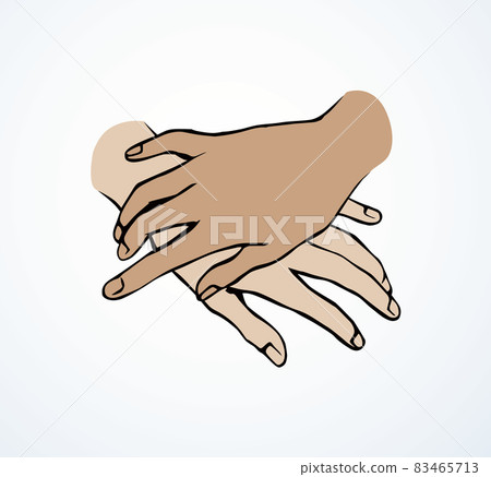 Relaxed hand. Vector drawing - Stock Illustration [83465713] - PIXTA