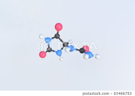 Molecule of allantoin, isolated molecular... - Stock Illustration ...