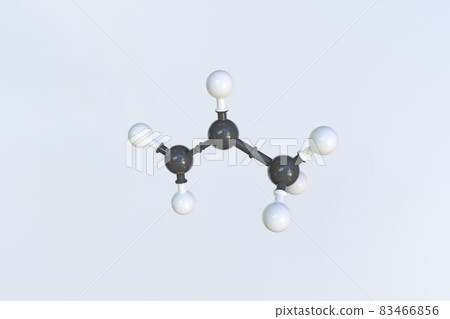 Polypropylene molecule made with balls,... - Stock Illustration ...