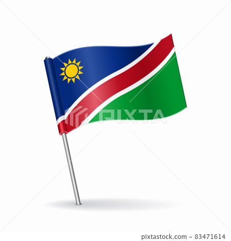 Namibian flag map pointer layout. Vector... - Stock Illustration [83471614] - PIXTA