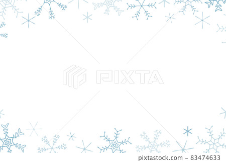 Simple hand drawn snowflake frame illustration - Stock Illustration ...