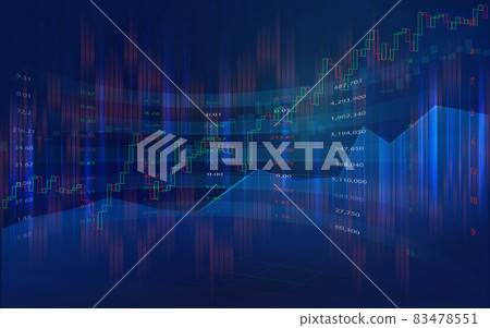 Stock market chart background with binary code.... - Stock Illustration ...
