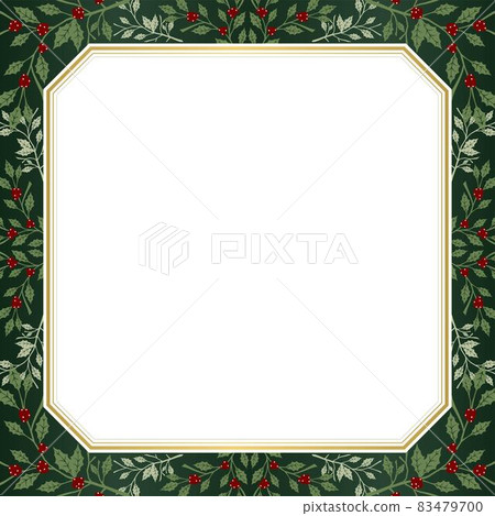 Holly Christmas frame - Stock Illustration [83479700] - PIXTA