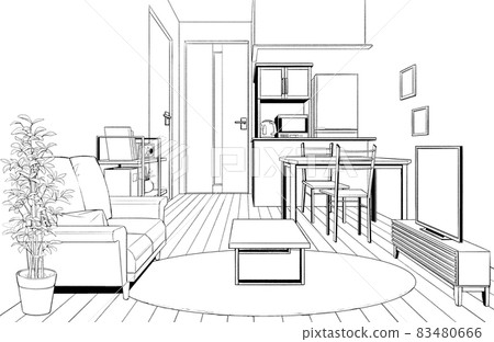 Cartoon-style pen drawing illustration... - Stock Illustration ...