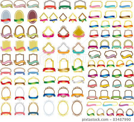 Label ribbon frameset - Stock Illustration [83487990] - PIXTA