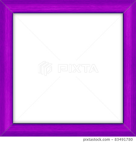Square wooden frame painted in purple - Stock Illustration [83491780 ...