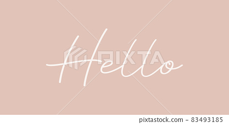 Hello- hand drawn calligraphy and lettering... - Stock Illustration ...