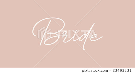 Bride- hand drawn calligraphy and lettering... - Stock Illustration ...