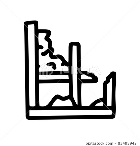 construction debris line vector doodle simple icon - Stock Illustration ...