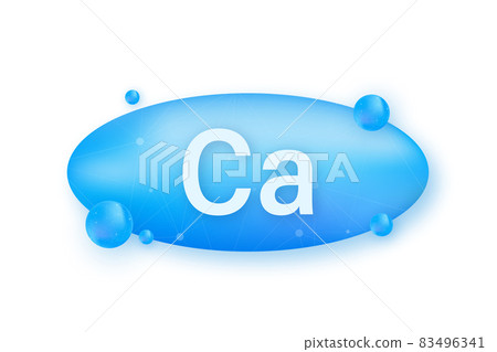 Blue calcium on white background. Calcium... - Stock Illustration ...