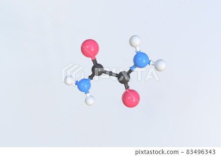 Molecule of oxamide, isolated molecular model.... - Stock Illustration ...