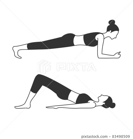 Women doing core training - Stock Illustration [83498509] - PIXTA