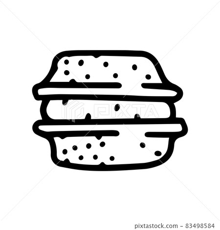 macaroon line vector doodle simple icon design - Stock Illustration ...