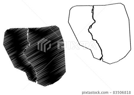 Rustavi City (Republic of Georgia) map vector... - Stock Illustration ...