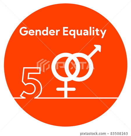SDGs 5. Achieve gender equality Round icon - Stock Illustration ...