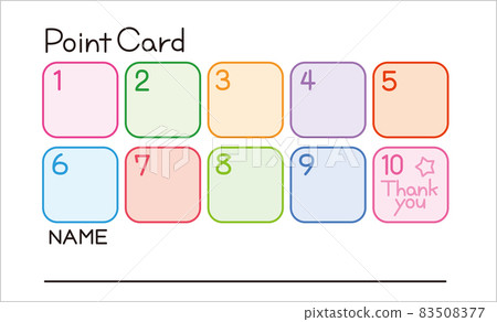 Point card colorful - Stock Illustration [83508377] - PIXTA