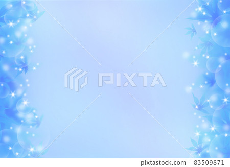 Frame material with blue maples that shine... - Stock Illustration ...