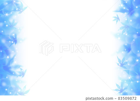 Frame material with blue maples that shine... - Stock Illustration ...