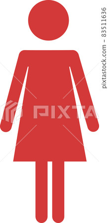 Female pictogram illustration icon - Stock Illustration [83511636] - PIXTA