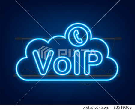 VoIP technology, voice over IP. Internet... - Stock Illustration ...