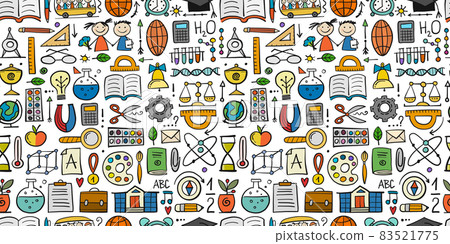 Back to School. Abstract Background. Seamless... - Stock Illustration ...