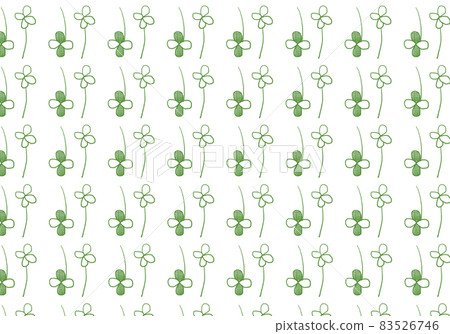 White back clover pattern design - Stock Illustration [83526746] - PIXTA