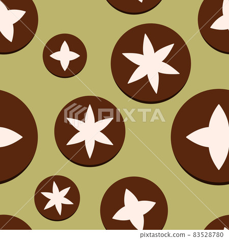 Shiitake mushroom decoration seamless pattern... - Stock Illustration ...