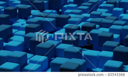 Abstract background with blue colored cubes. 3d... - Stock Illustration ...