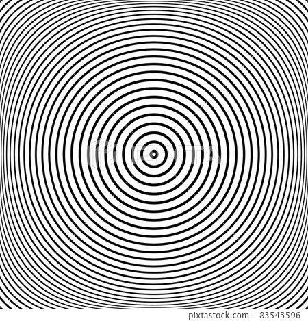 Concentric rings pattern with 3D illusion effect. - Stock Illustration ...