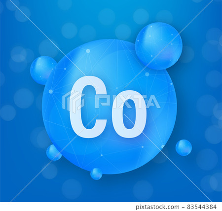 Mineral Co Cobalt blue shining pill capsule... - Stock Illustration ...