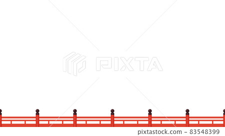 Japanese style red fence... - Stock Illustration [83548399] - PIXTA