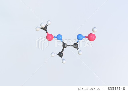 Molecule of dimethylglyoxime, isolated... - Stock Illustration ...