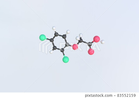 2,4-dichlorophenoxyacetic acid molecule,... - Stock Illustration [83552159] - PIXTA
