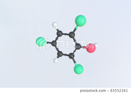 2,4,6-trichlorophenol molecule, isolated...-插圖素材 [83552161] - PIXTA圖庫