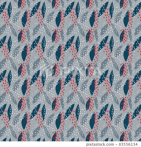 Seamless repeating pattern with abstract leaf... - Stock Illustration ...